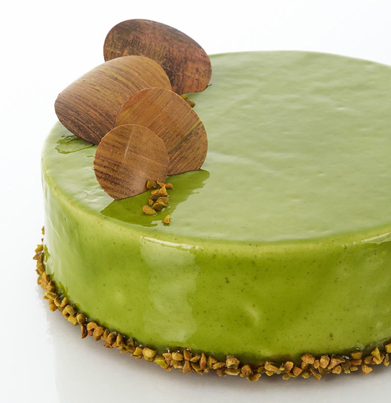 Entremets pistache et citron-gingembre - Puratos